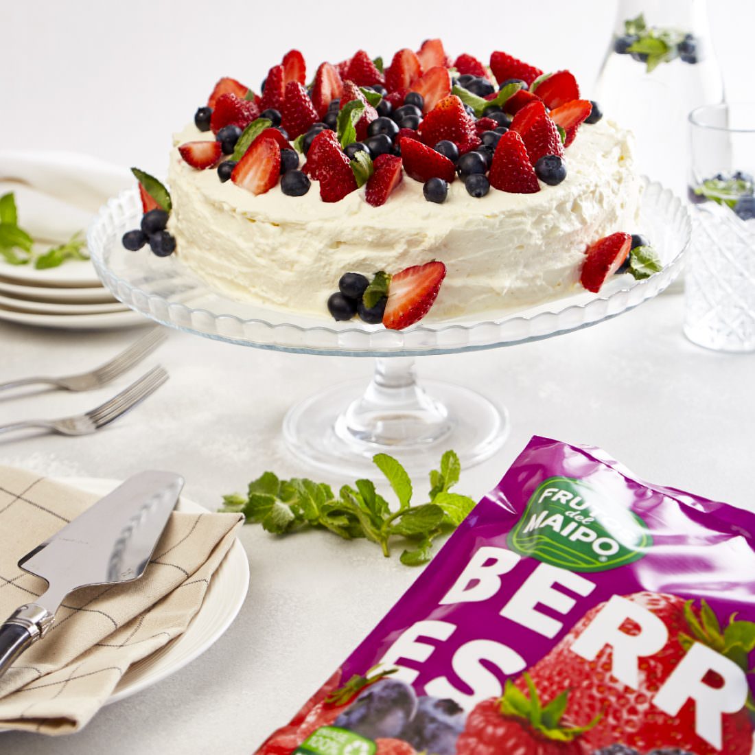 Pavlova de mix de berries – Frutos del Maipo
